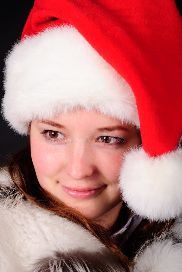 Santa girl face stock photo. Image of adult, ecstatic - 17309608