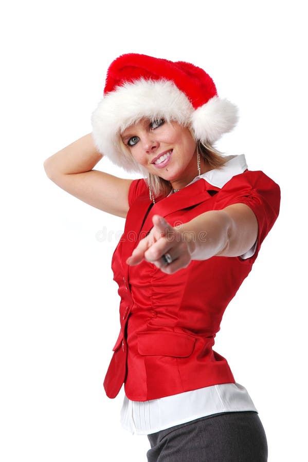 Santa Girl with Presents for Christmas Stock Image - Image of christmas ...