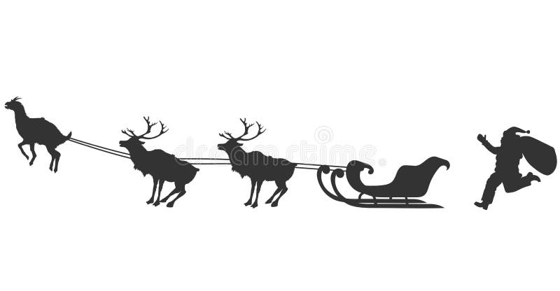 Santa and goat stock vector. Illustration of element - 45490876