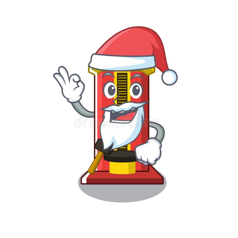 Santa Hammer Game Machine with the Cartoon Stock Vector - Illustration ...