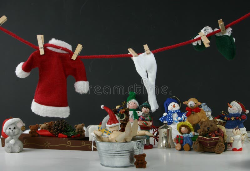 Santa laundry stock image. Image of costume, cleaning - 16400831