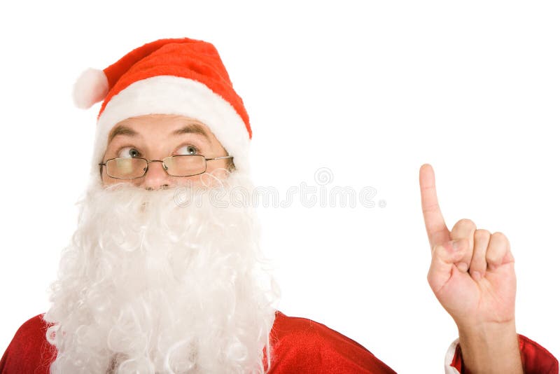 Santa has idea stock photo. Image of santa, thinking - 77311938