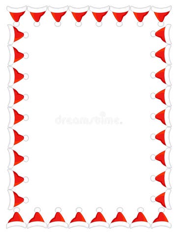 Santa hat border / frame stock illustration. Illustration of give ...