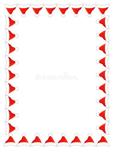 Santa hat border / frame stock illustration. Illustration of give ...