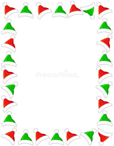 Santa hat border / frame stock vector. Illustration of celebration ...