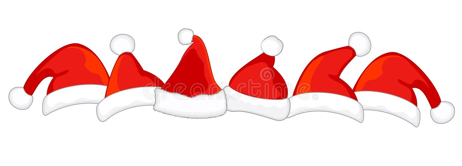 Santa hats doodles stock vector. Illustration of doodles - 27554529