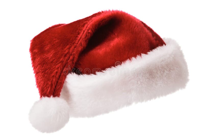 Santa Hat Isolated On White Stock Image - Image: 6258123