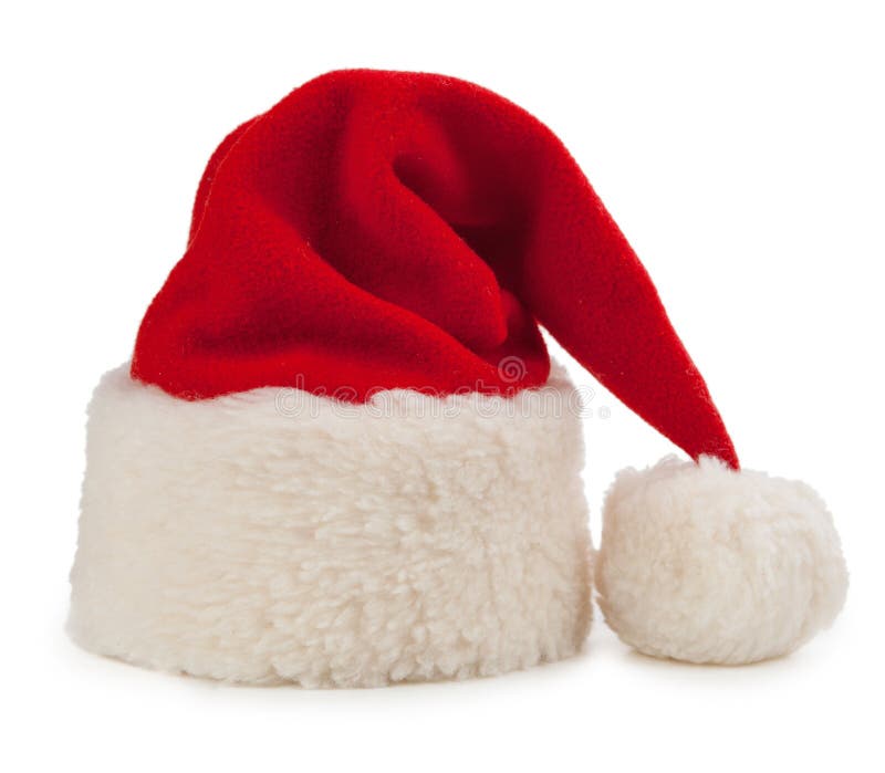 Santa Hat Isolated on White Stock Photo - Image of party, claus: 17401380