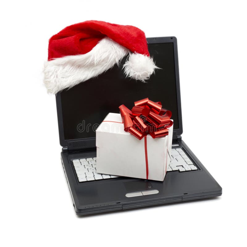Santa Claus Laptop stock image. Image of concept, glasses - 27777195
