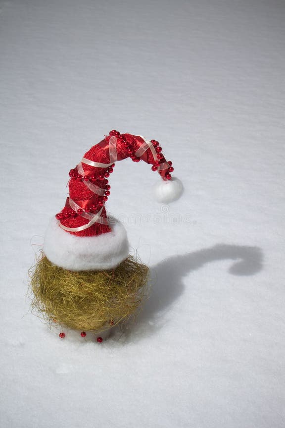 Santa hat in snow stock photo. Image of outdoors, december - 28369098