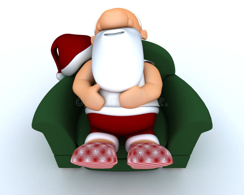 Santa having a day off stock illustration. Illustration of xmas - 33982164