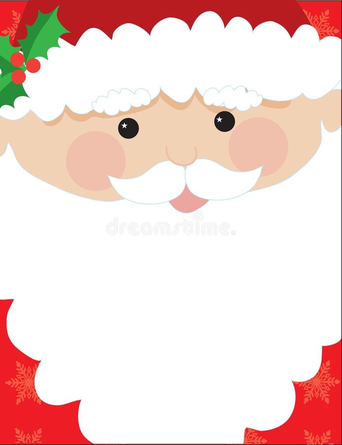 Santa Head Frame stock vector. Illustration of frame - 11767909
