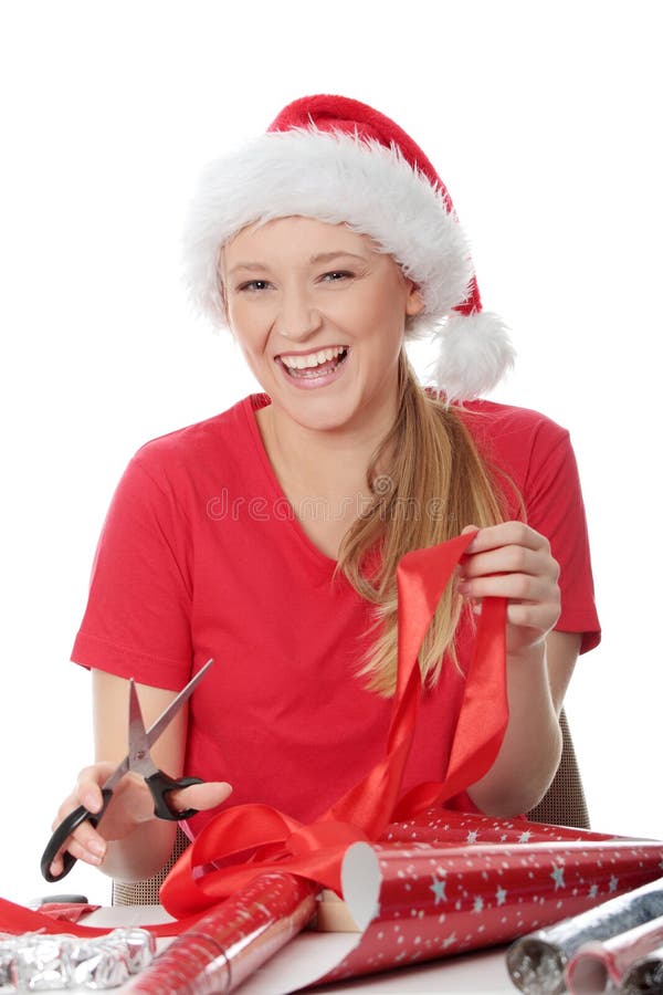 Santa helper stock photo. Image of beauty, adult, happy - 17390178