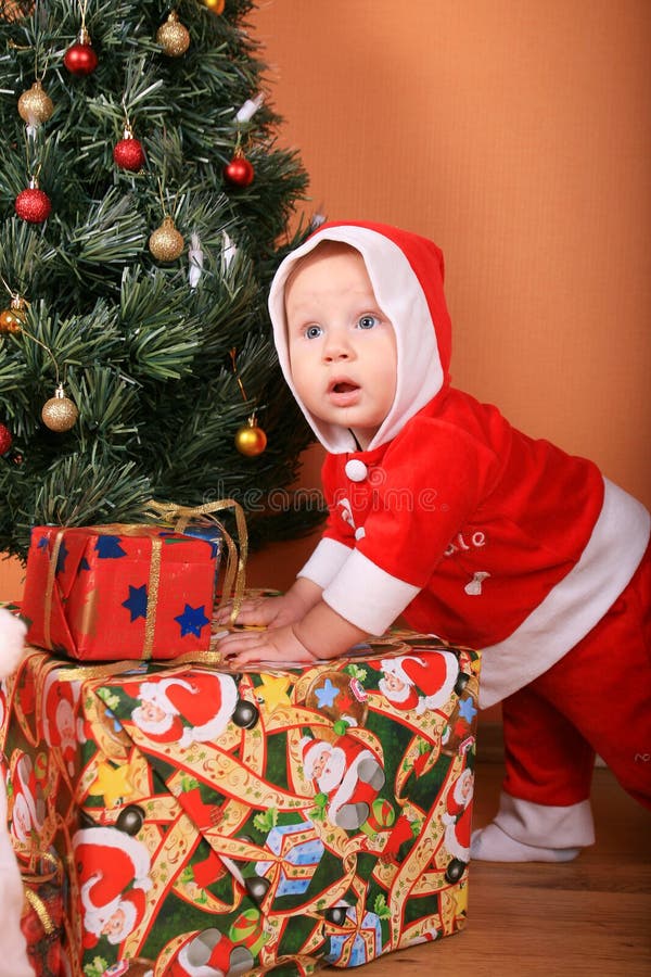Santa Helper Baby stock photo. Image of baby, boys, facial - 22294844