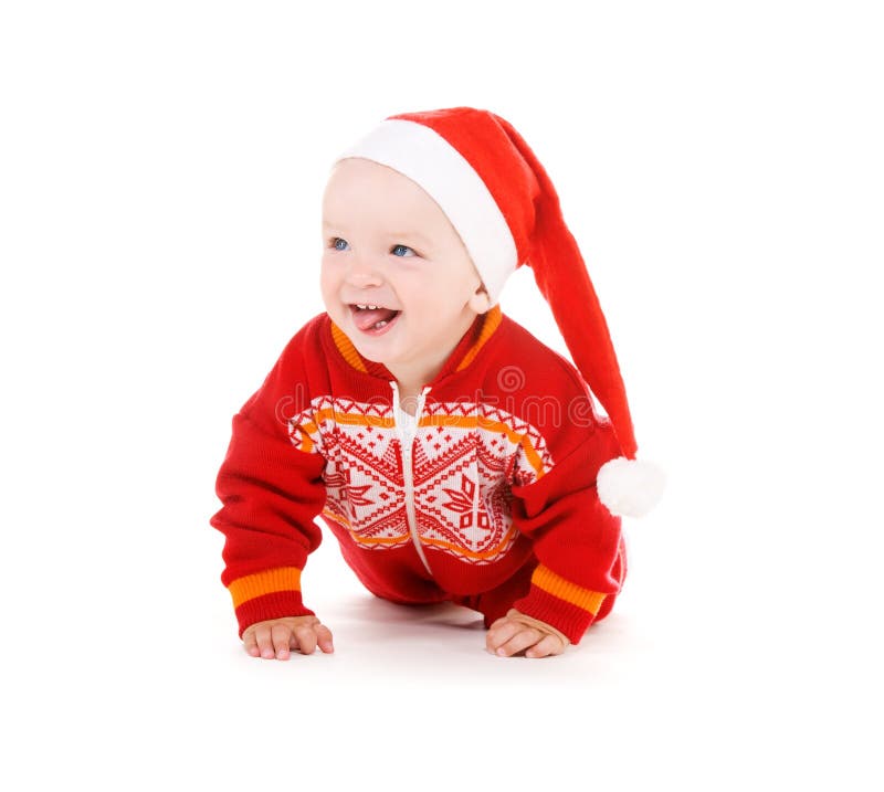 Santa helper baby stock photo. Image of caucasian, jolly - 41536604