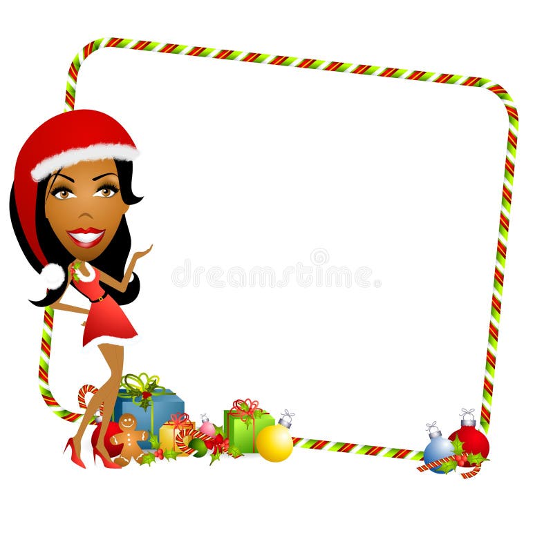 Santa Helper Border 2 stock illustration. Illustration of american ...