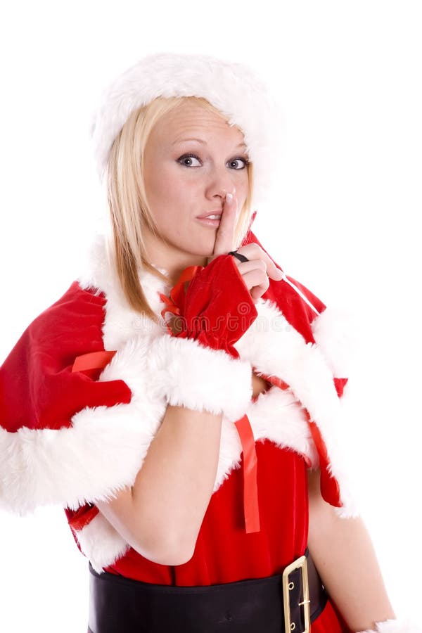 Santa Helper Hand Over Mouth Yawning Stock Photo - Image of overworked ...