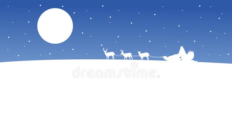 Silhouette Santa Hill Scenery Stock Illustrations – 133 Silhouette ...