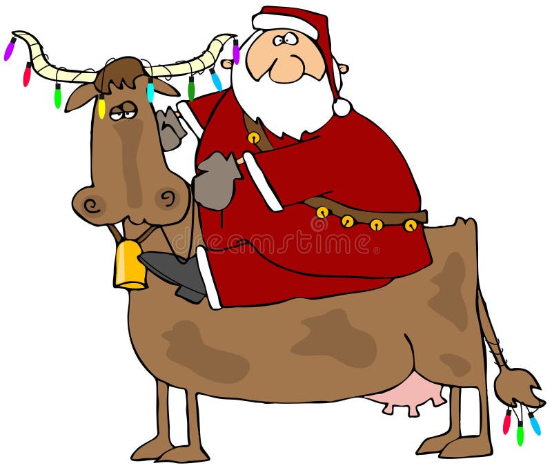 Christmas Cow Stock Illustrations – 7,613 Christmas Cow Stock ...