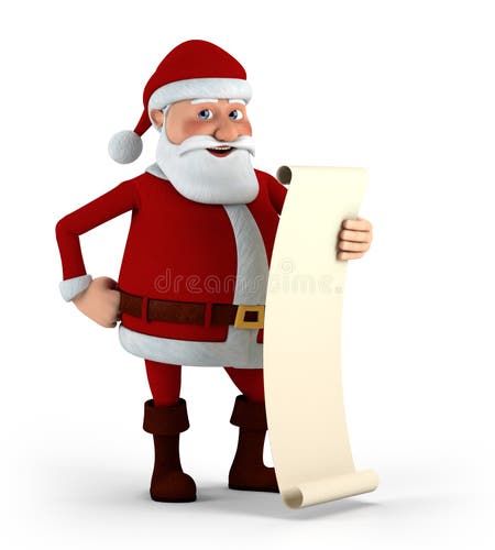 Santa Holding List Stock Illustrations – 1,161 Santa Holding List Stock ...