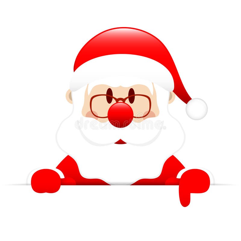 Santa Holding Horizontal Banner Stock Vector - Illustration of greeting ...