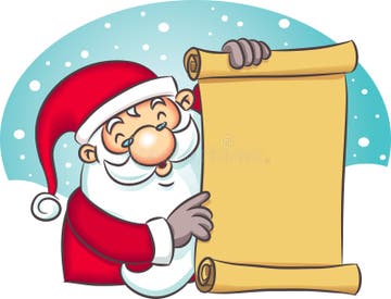 Santa Holding List Stock Illustrations – 1,171 Santa Holding List Stock ...