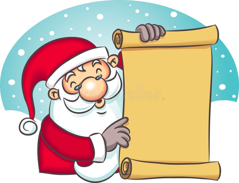 Santa Holding List Stock Illustrations – 1,212 Santa Holding List Stock ...