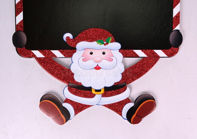 Santa Holding a Sign Board stock image. Image of cardboard - 240339211