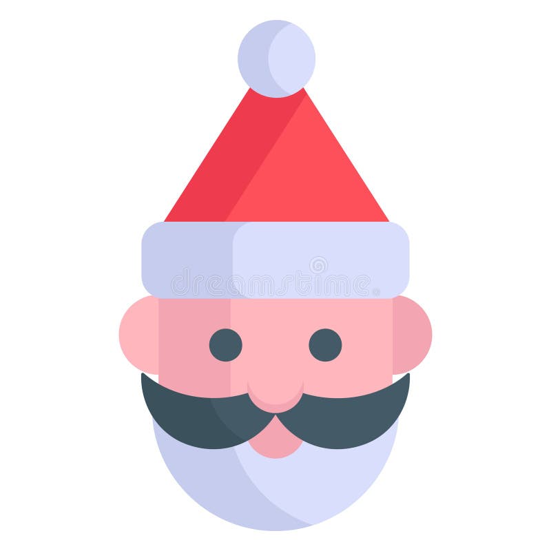 Santa Icon, Christmas and Celebrations. Flat Symbol Collection ...