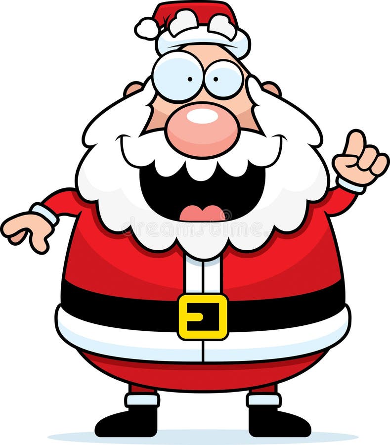 Santa in Flight with His Reindeer and Sleigh Stock Vector ...