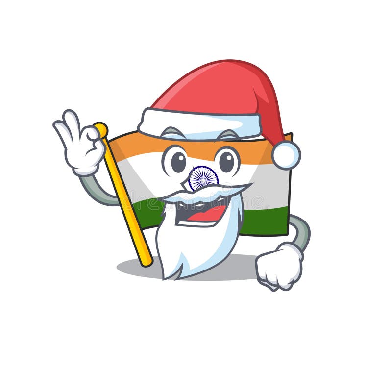 Santa Indian Flag Kept in Cartoon Cupboard Stock Vector - Illustration ...