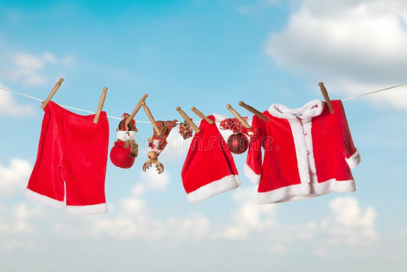 Santa laundry stock image. Image of costume, cleaning - 16400831