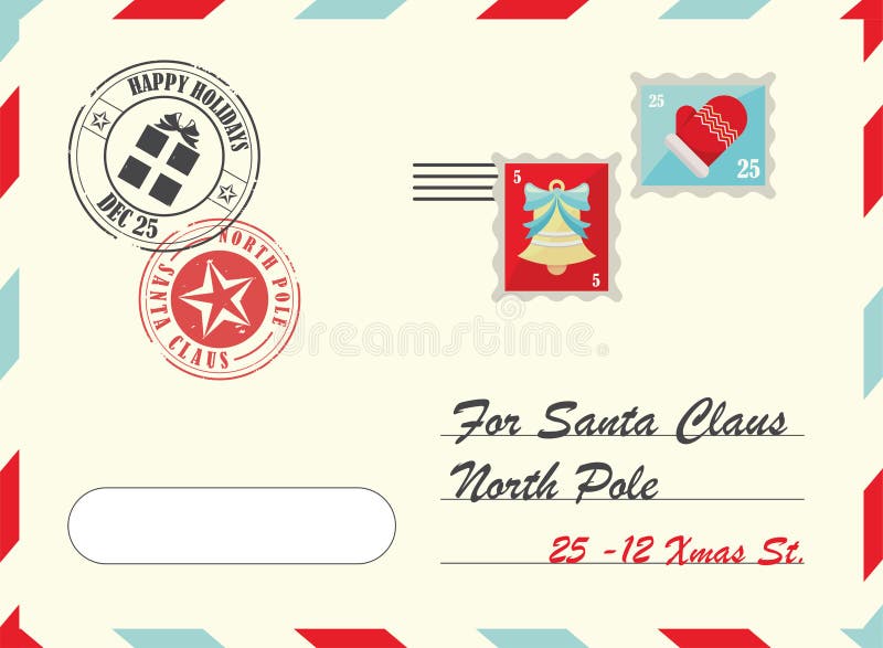 Dear Santa Letter Envelope Stock Illustrations – 238 Dear Santa Letter ...