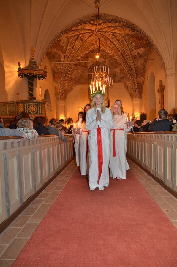 Santa Lucia Celebration editorial stock photo. Image of girl - 28236793