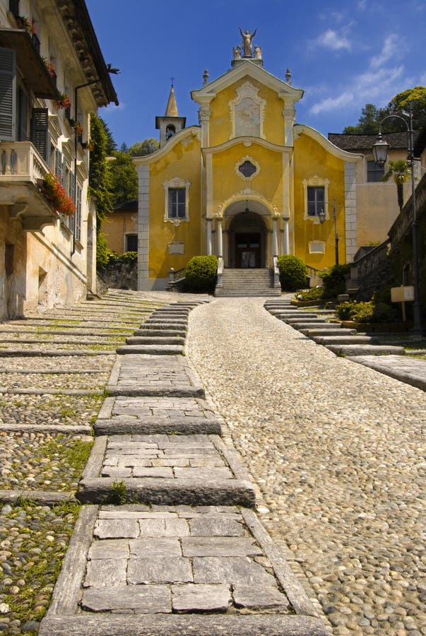 Santa Maria Assunta Church stock photo. Image of lake - 17076558