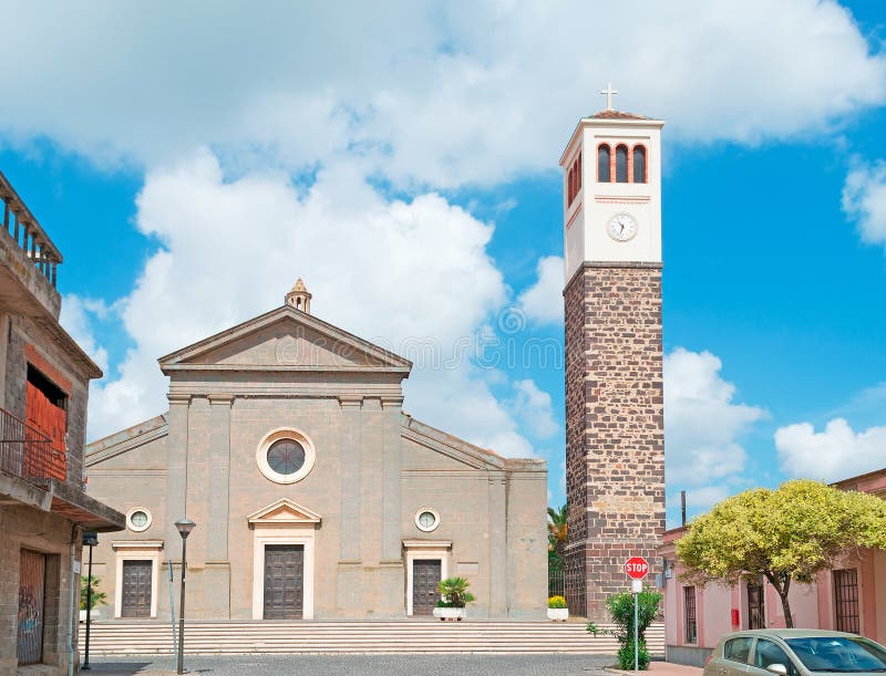 Santa Maria Church in Cabras Stock Photo - Image of landmark, famous ...