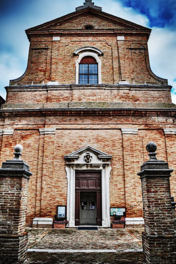 Corinaldo, Ancona, Marche, Italy: View Of The Medieval City Walls Stock ...