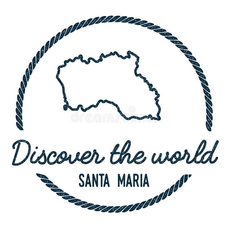 Santa Maria Island Map Outline Ilustración del Vector - Ilustración de ...