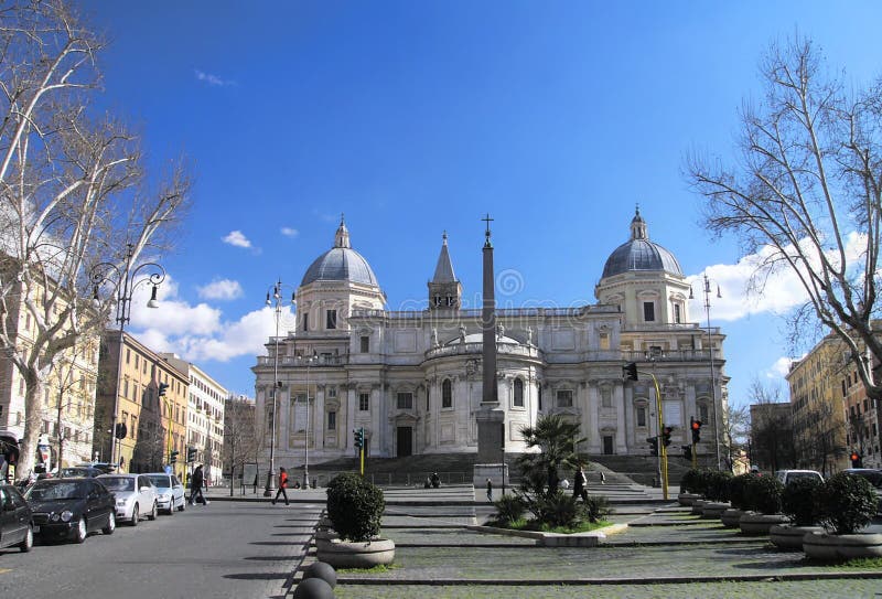 Santa Maria Maggiore Basilica in Roma Editorial Stock Image - Image of ...