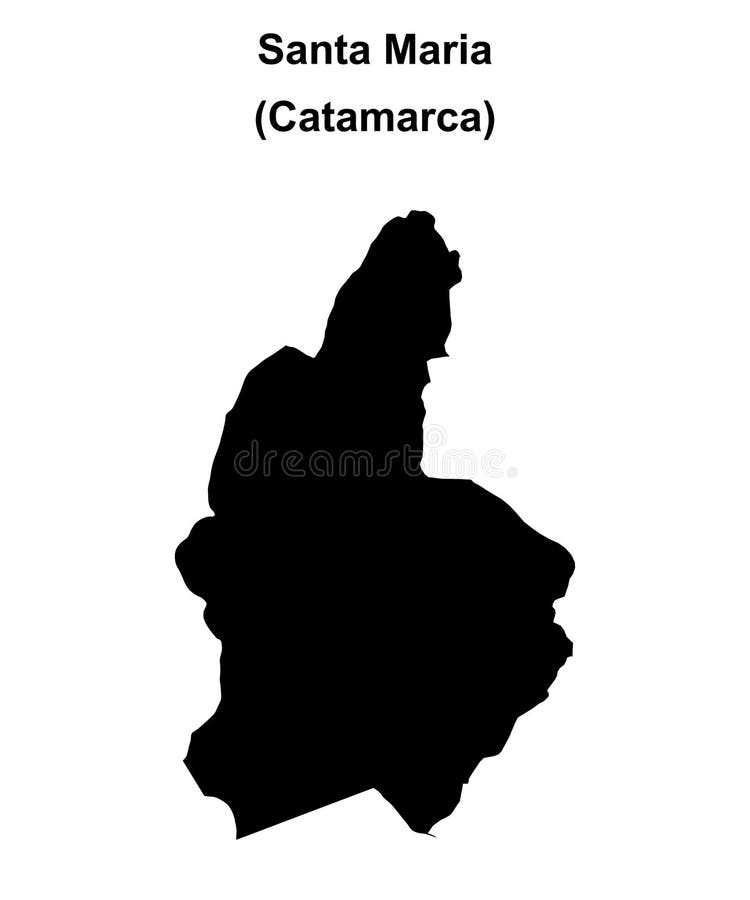 Santa Maria outline map stock illustration. Illustration of territory ...