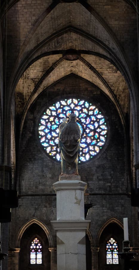 Santa Maria and the Rosette Stock Photo - Image of virgen, structural ...