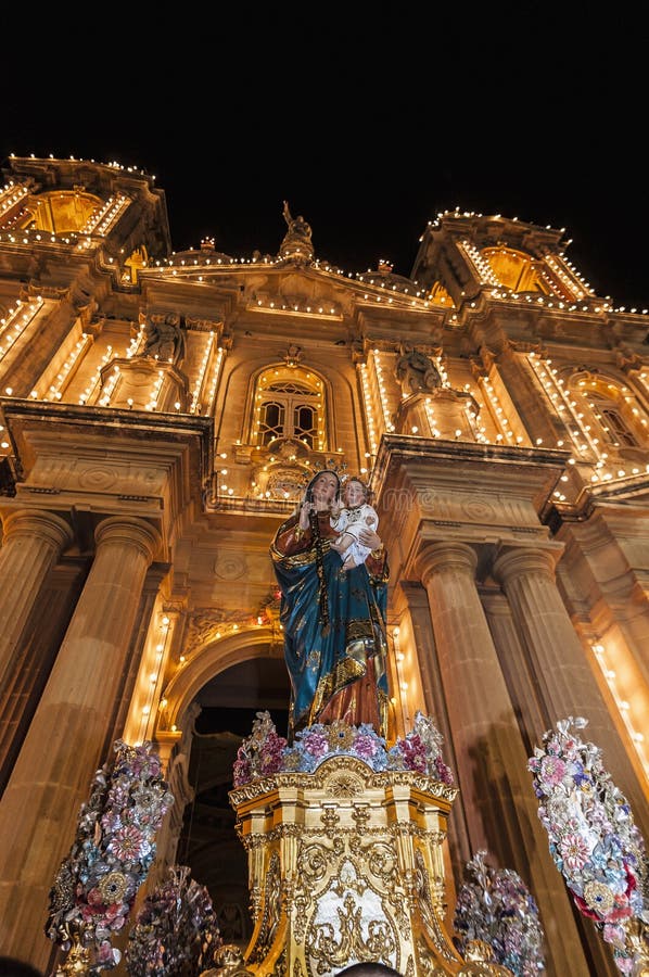 Santa Marija Assunta Procession in Gudja, Malta. Editorial Photography ...