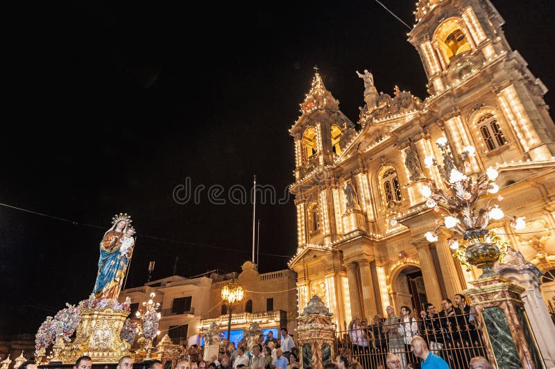 Santa Marija Assunta Procession in Gudja, Malta. Editorial Photography ...