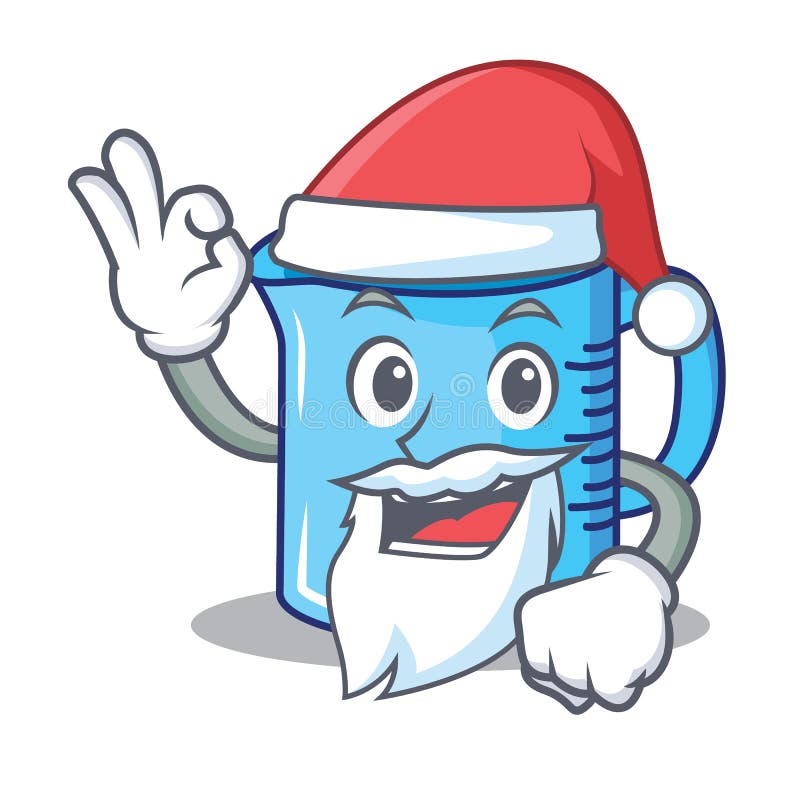 Santa Measuring Cup Character Cartoon Stock Vector - Illustration of ...