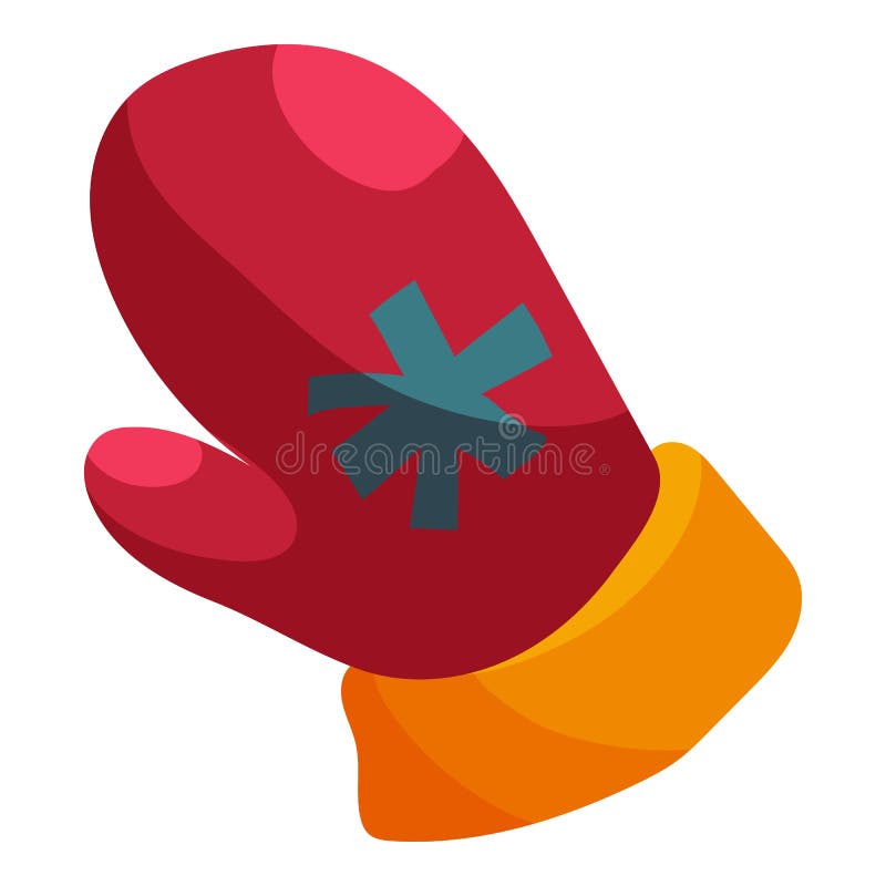 Santa Mitten Icon, Cartoon Style Stock Vector - Illustration of mitten ...