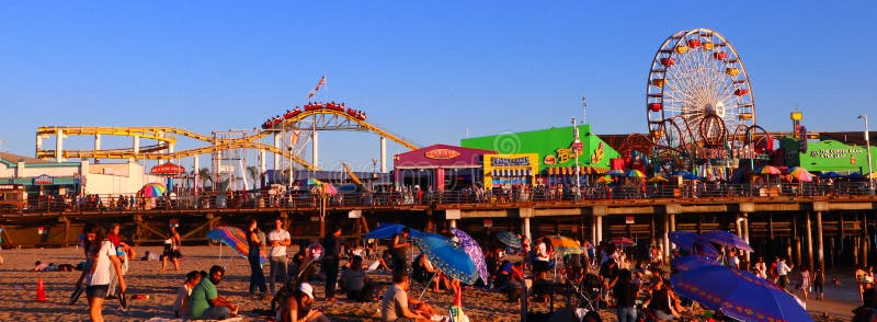 Santa Monica, California: Santa Monica Pacific Park View from the Beach ...