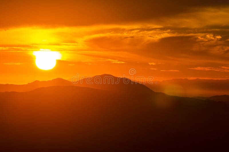 Santa Monica Mountains Sunset Stock Image - Image of hills, nature ...