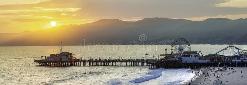 Santa Monica Pier California Editorial Image - Image of american ...