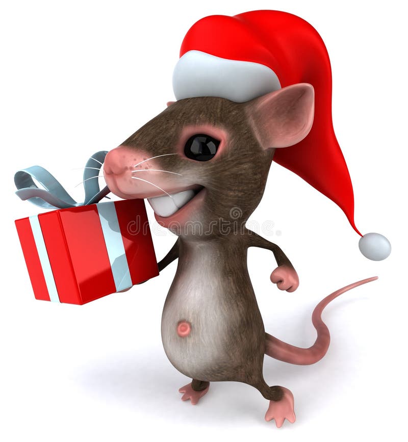 Santa mouse stock illustration. Illustration of christmas - 17258481