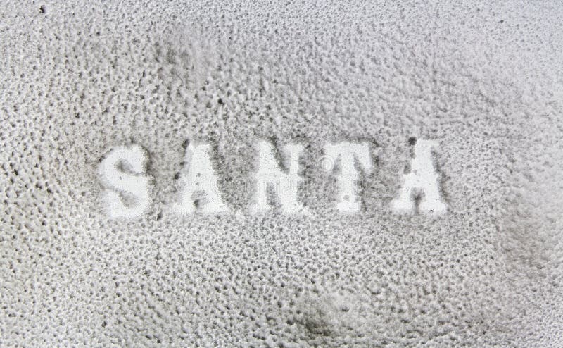Santa Name in the Soft Snow Stock Image - Image of name, frame: 132128805